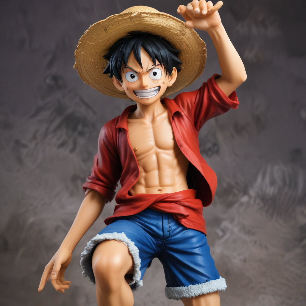 Luffy with action backround