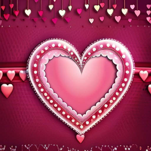 Colorful Heart Design with Hanging Hearts for Romantic Celebrations and ...