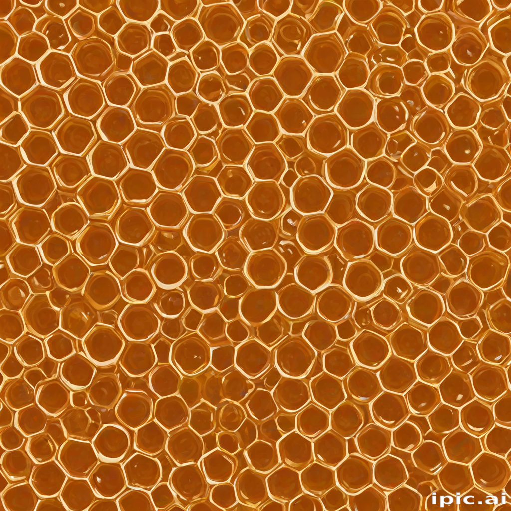 Intricate Close-Up of Honeycomb Structure Showcasing Nature's Perfect ...