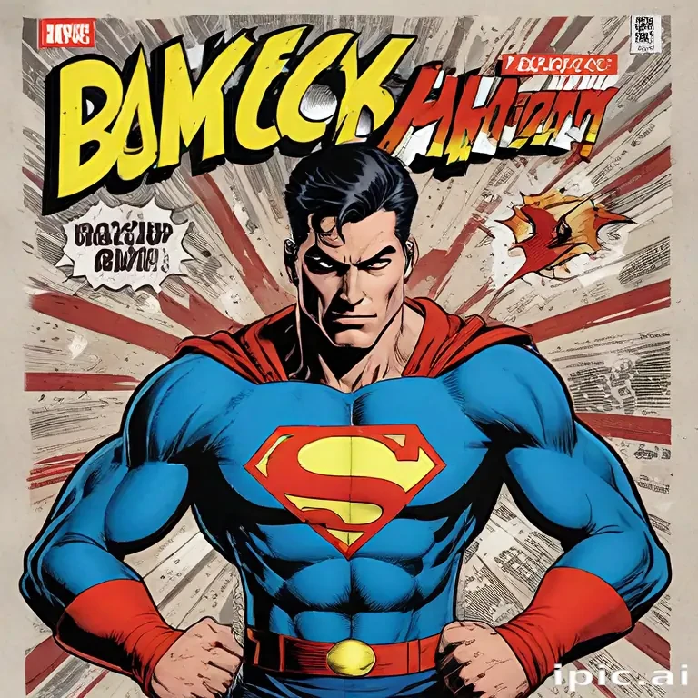 Superhero in Action: A Bold Comic Book Cover Featuring an Iconic Character