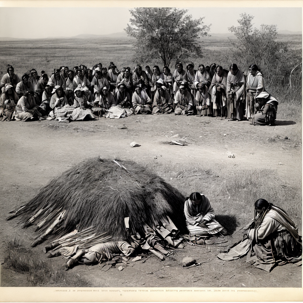 native american women crying on the ground for their husbands who died ...