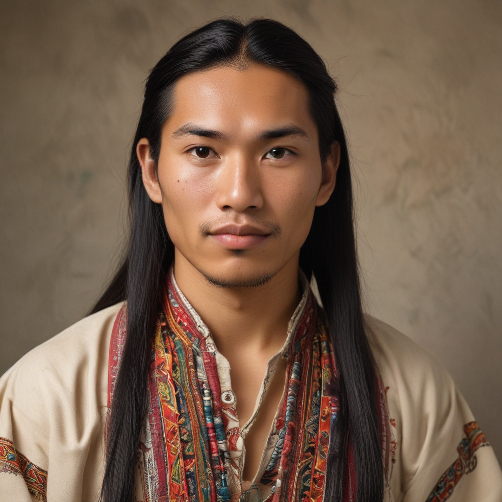 chinese native american malaysian mexican man