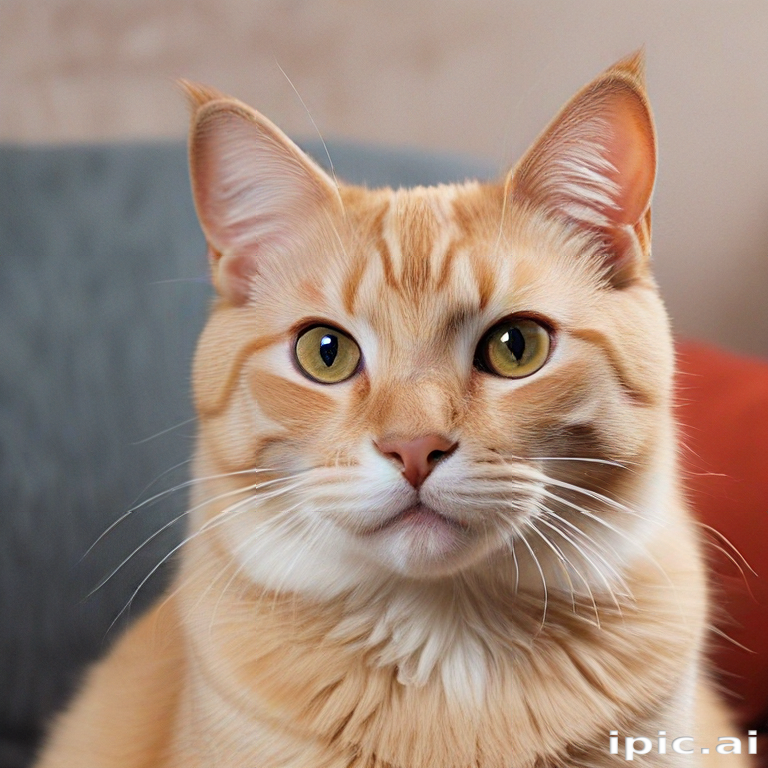 A Close-Up Portrait of a Curious Ginger Cat with Striking Eyes