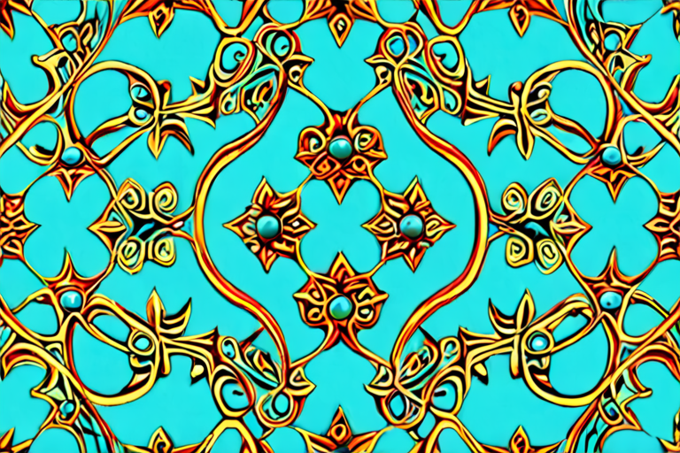 Complex persian pattern turquoise