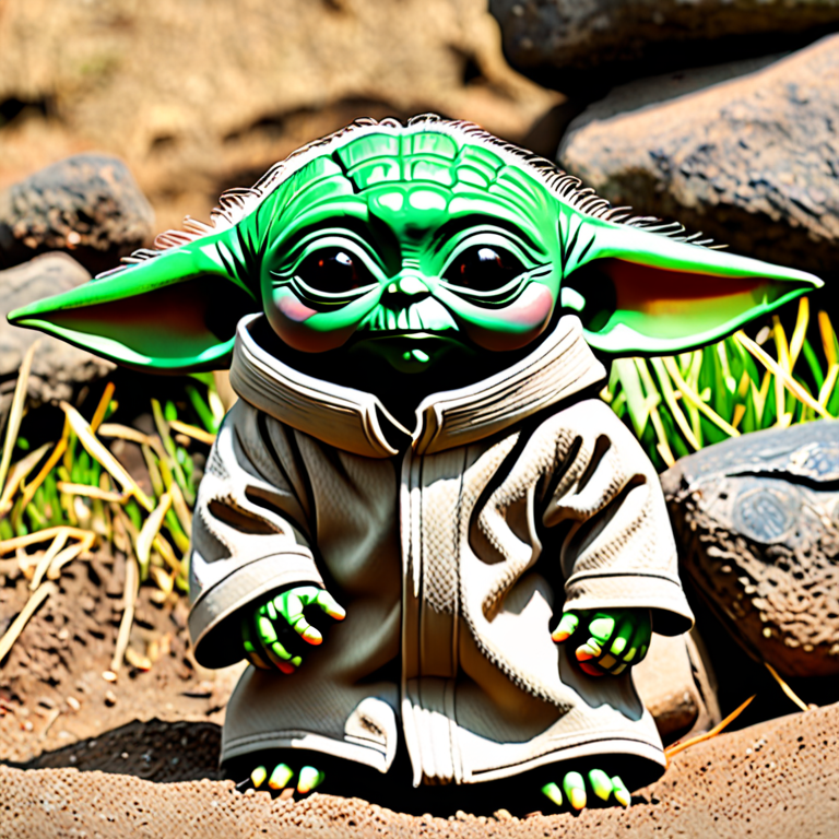 baby yoda, fire