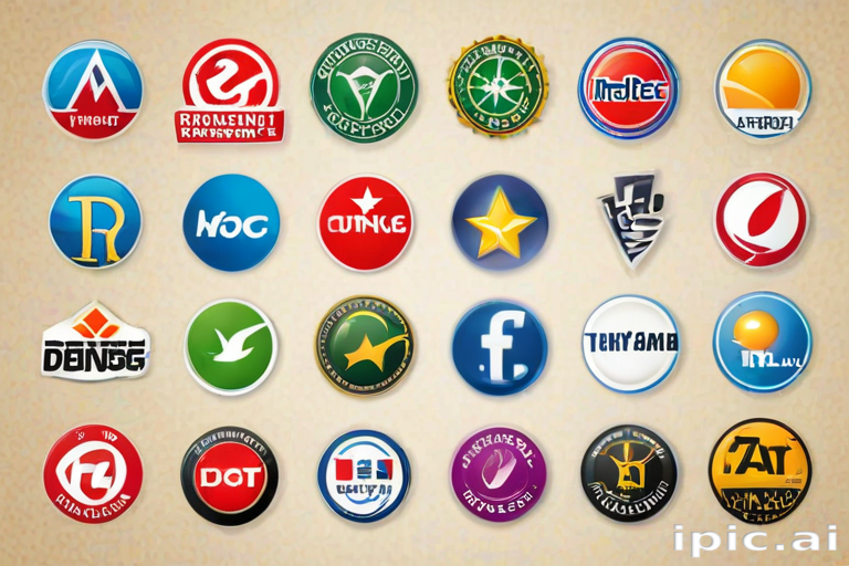 Collection of Various Colorful Logos from Different Brands and ...