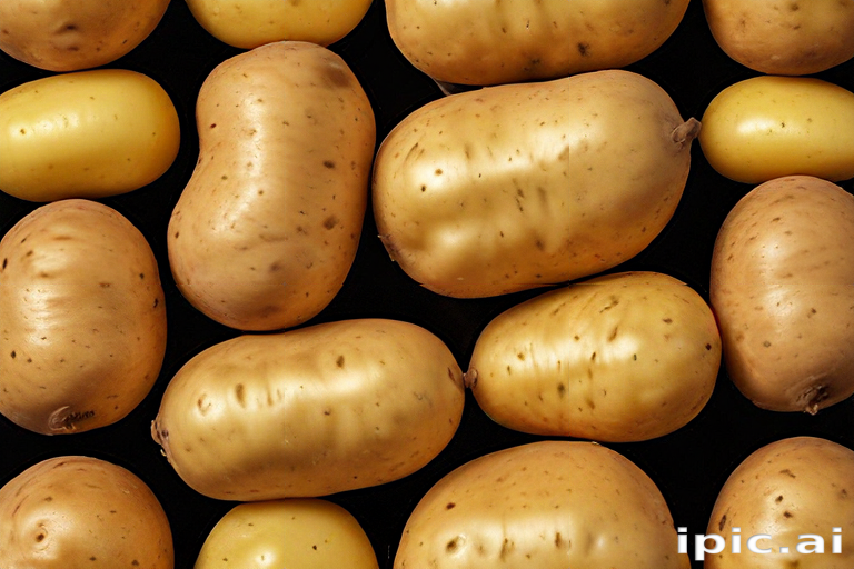 A Bountiful Collection of Fresh Potatoes in Various Shapes and Sizes