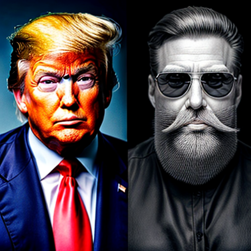 Donald trump with a beard
