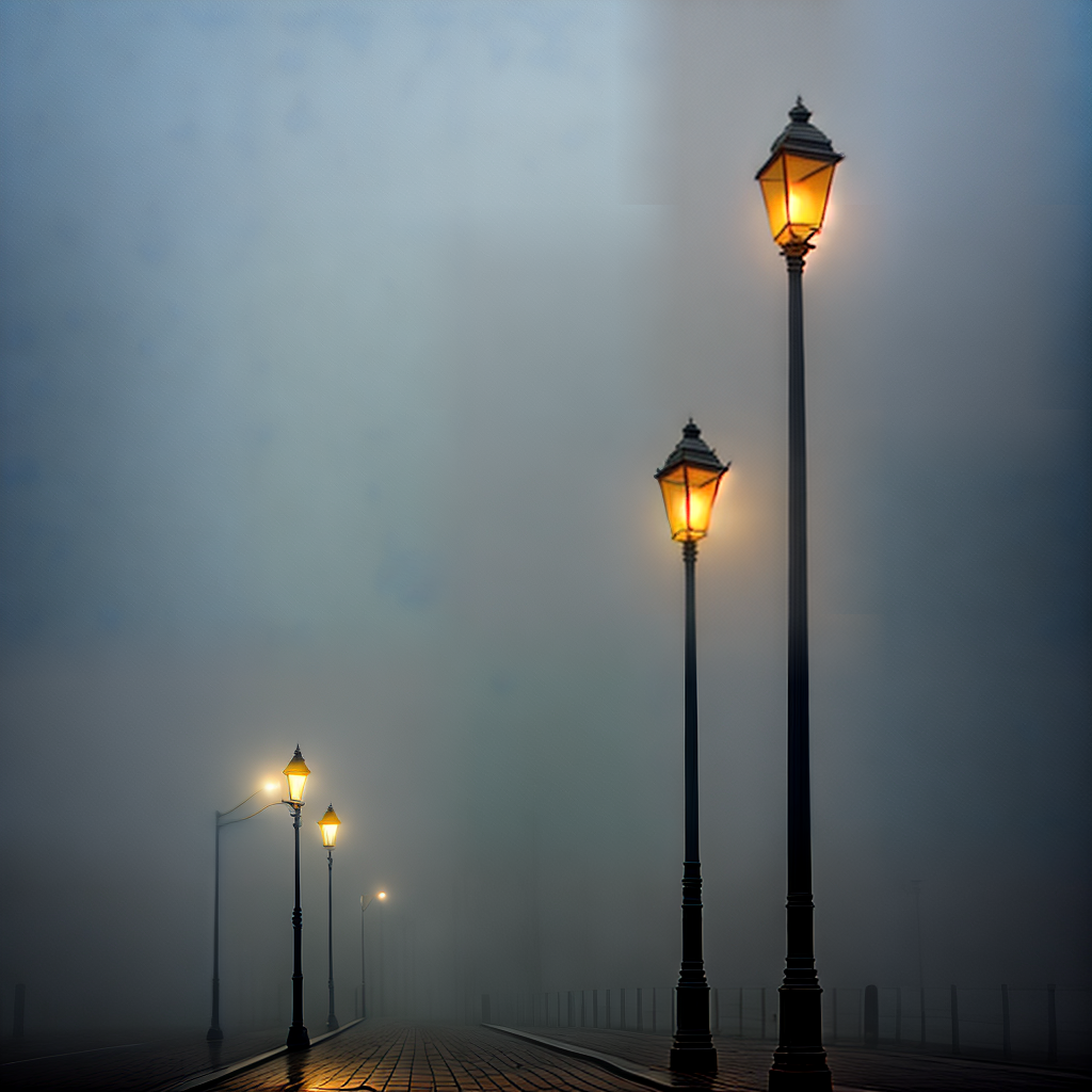 Street lamp in a fog
