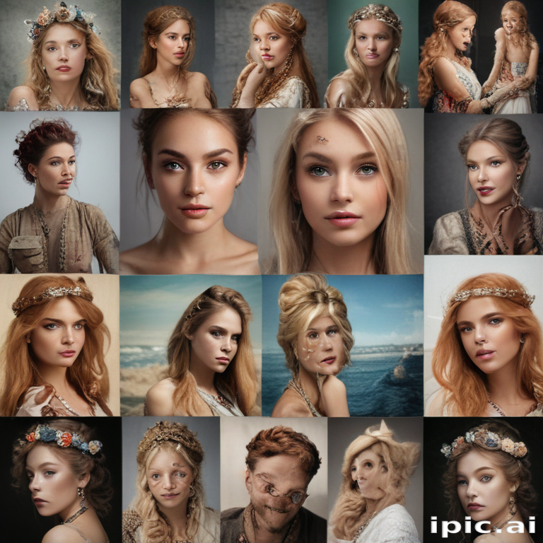 Portraits of Elegance: Diverse Women Showcasing Unique Beauty and Styles