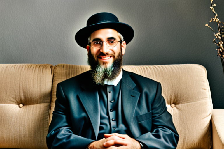 Rabbi on couch
