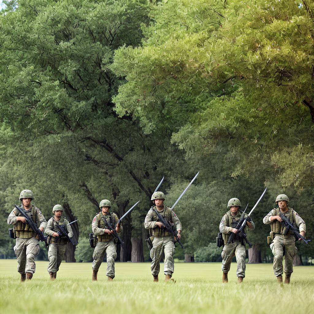 angry soldiers holding sword