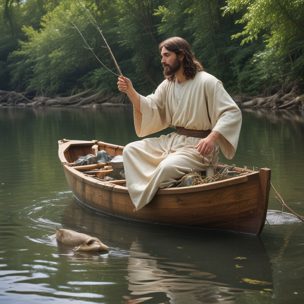 jesus fishing
