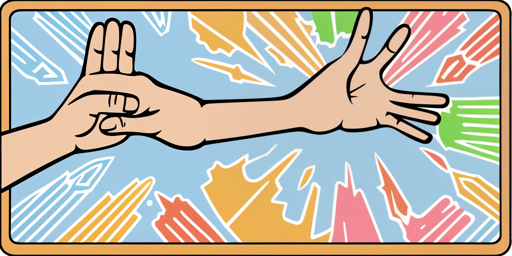 Dynamic Hands in Action: A Colorful Display of Movement and Energy