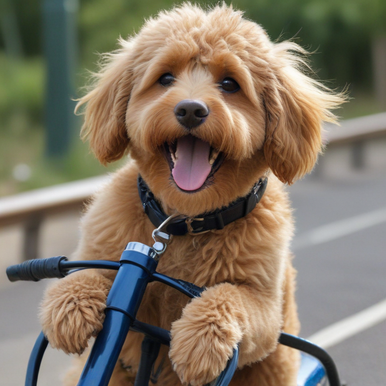 Angry Female policewoman gun roller coaster angry labradoodle