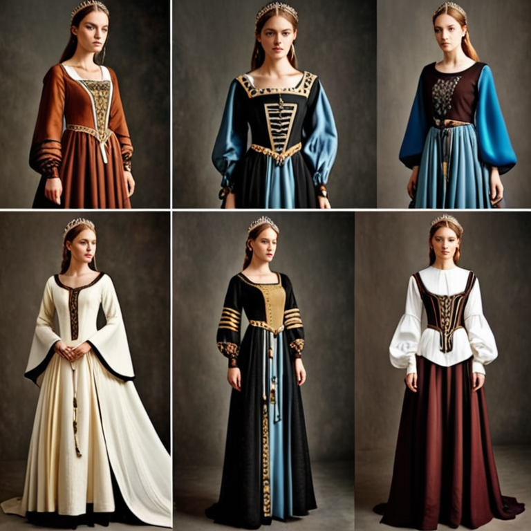 women's clothing in modern medieval style