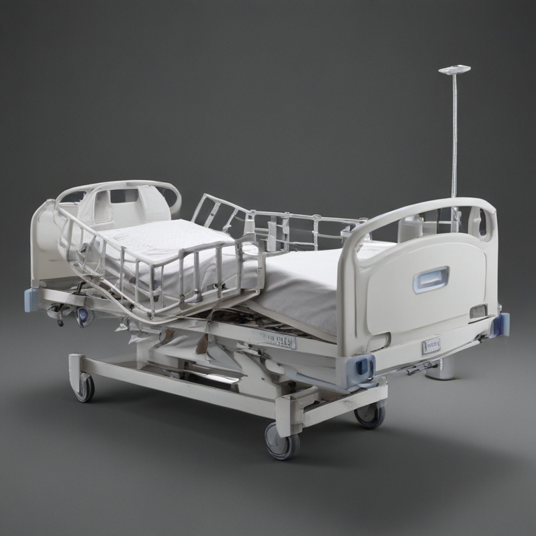 Modern Hospital Bed Designed for Patient Comfort and Medical Care Needs.