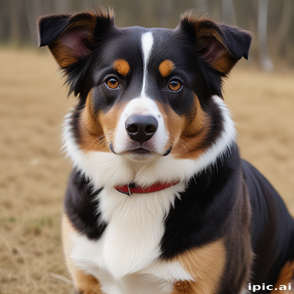 A Beautiful Dog Posing Gracefully in a Natural Outdoor Setting.