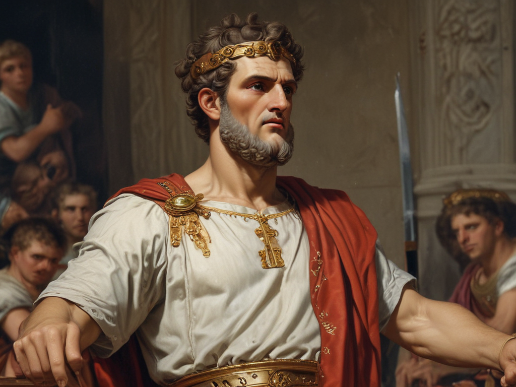 Pnyx of Athens with Perikles during a speech