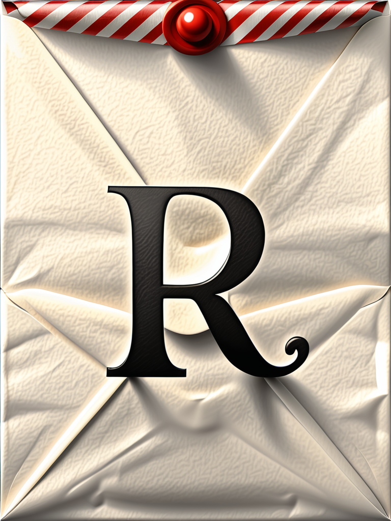 An Elegant Envelope Featuring a Stylish Letter 'R' Design Element
