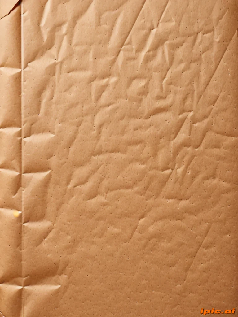 Textured Brown Paper Surface with Creases and Wrinkles in Natural Light