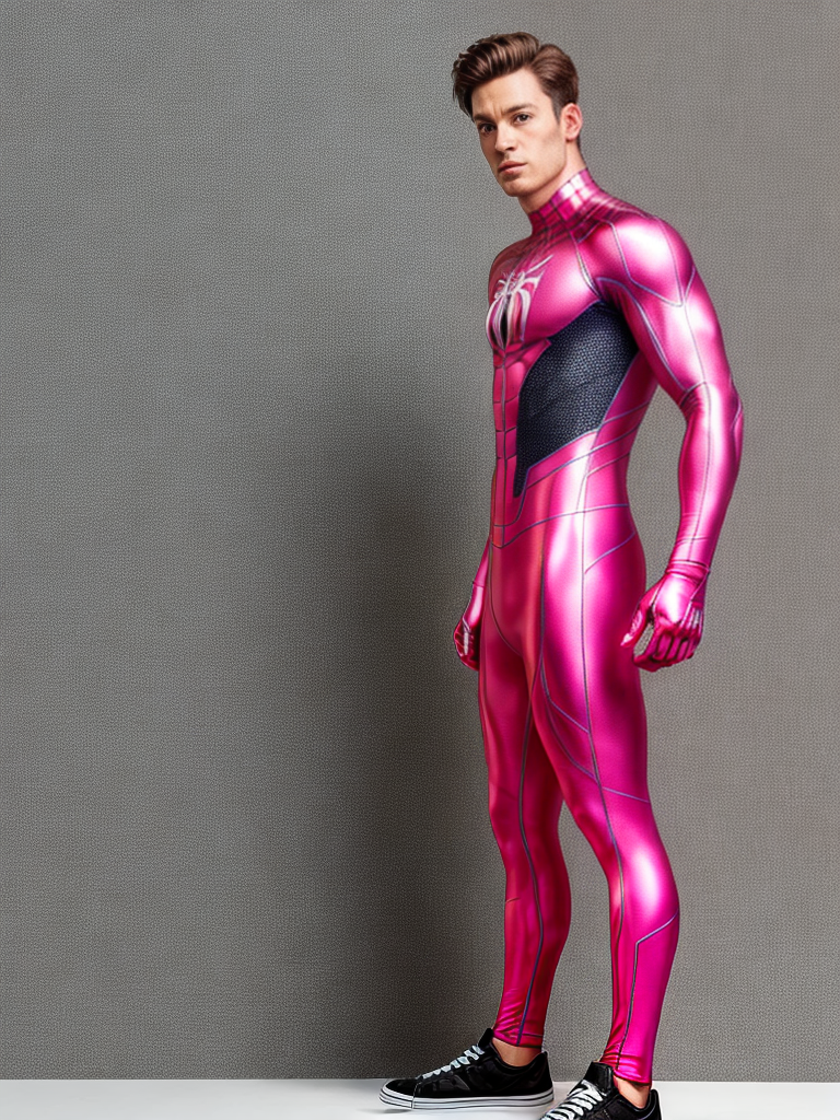 metallic pink spiderman