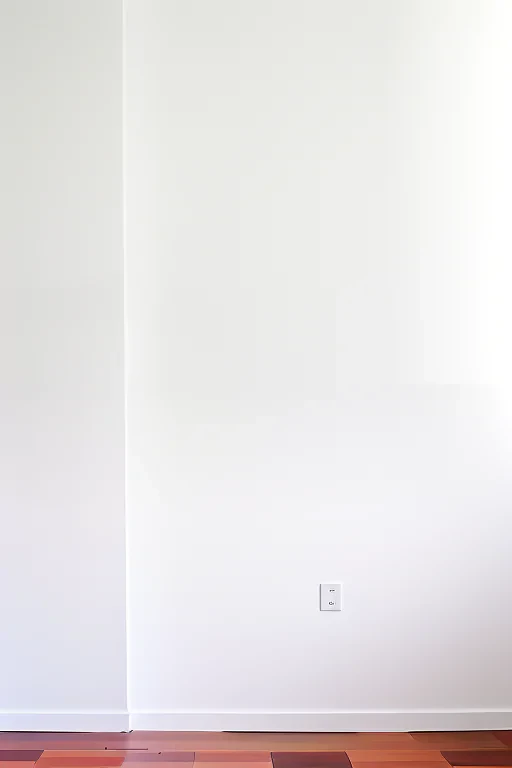 A Bright and Minimalist Room with a Simple White Wall and Flooring.