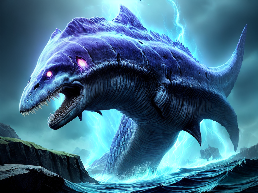 Leviathan ghost from the game Subnautica