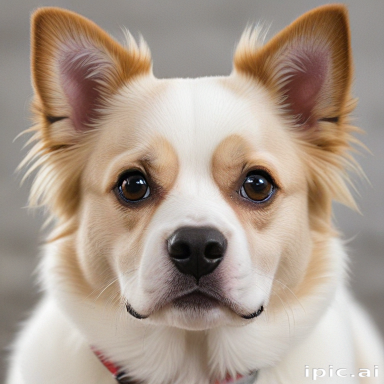 A Cute and Playful Dog with Expressive Eyes and Fluffy Ears.