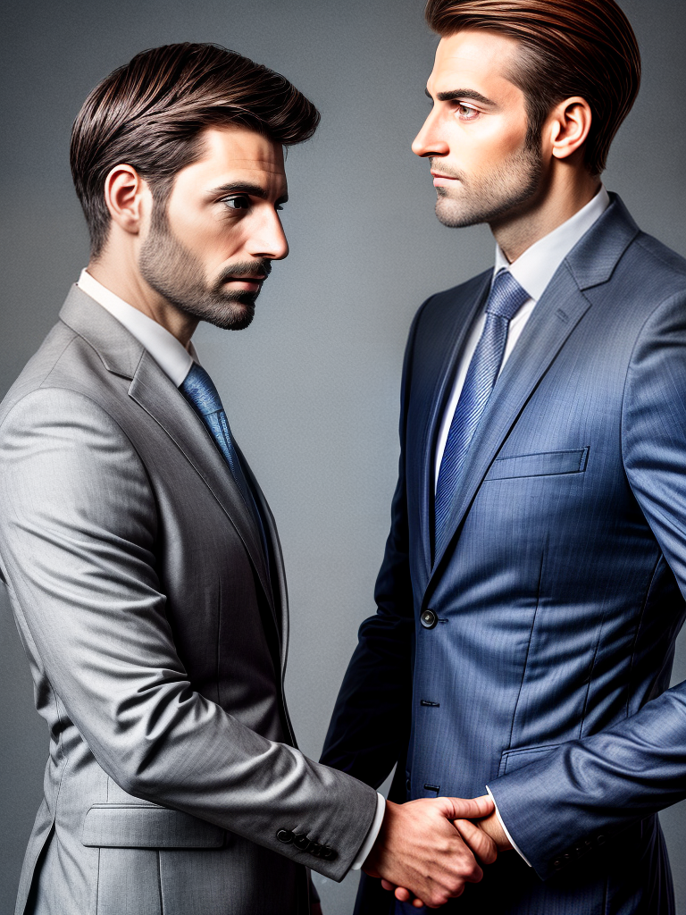 Presentative photo of a man with a power posture with a businessman profile