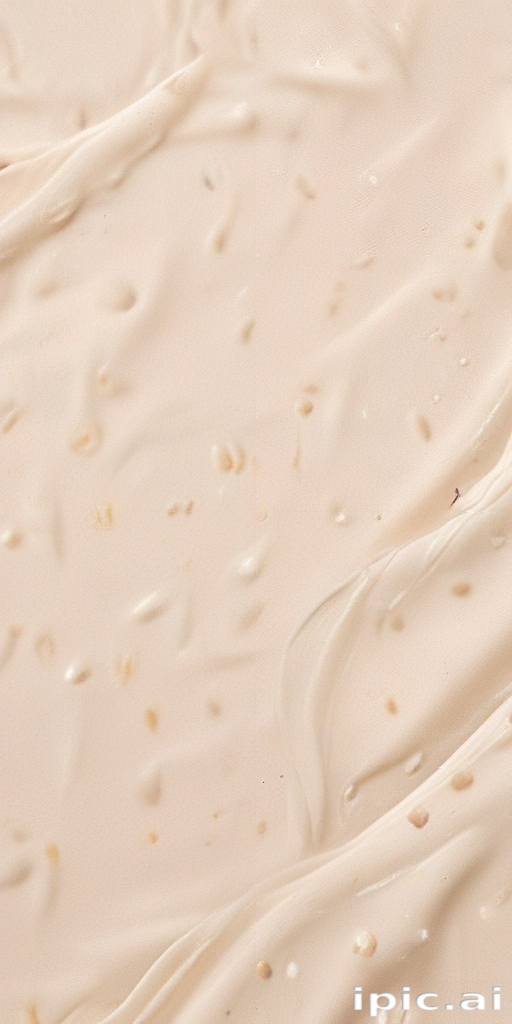 Smooth and Creamy Texture of Light Beige Mixture with Subtle Flakes