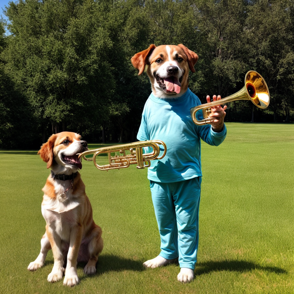 Trumpet Playing Dog