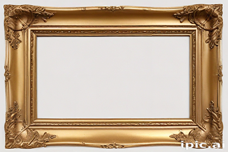 Elegant Gold Picture Frame Ready to Showcase Your Favorite Artwork or Photo
