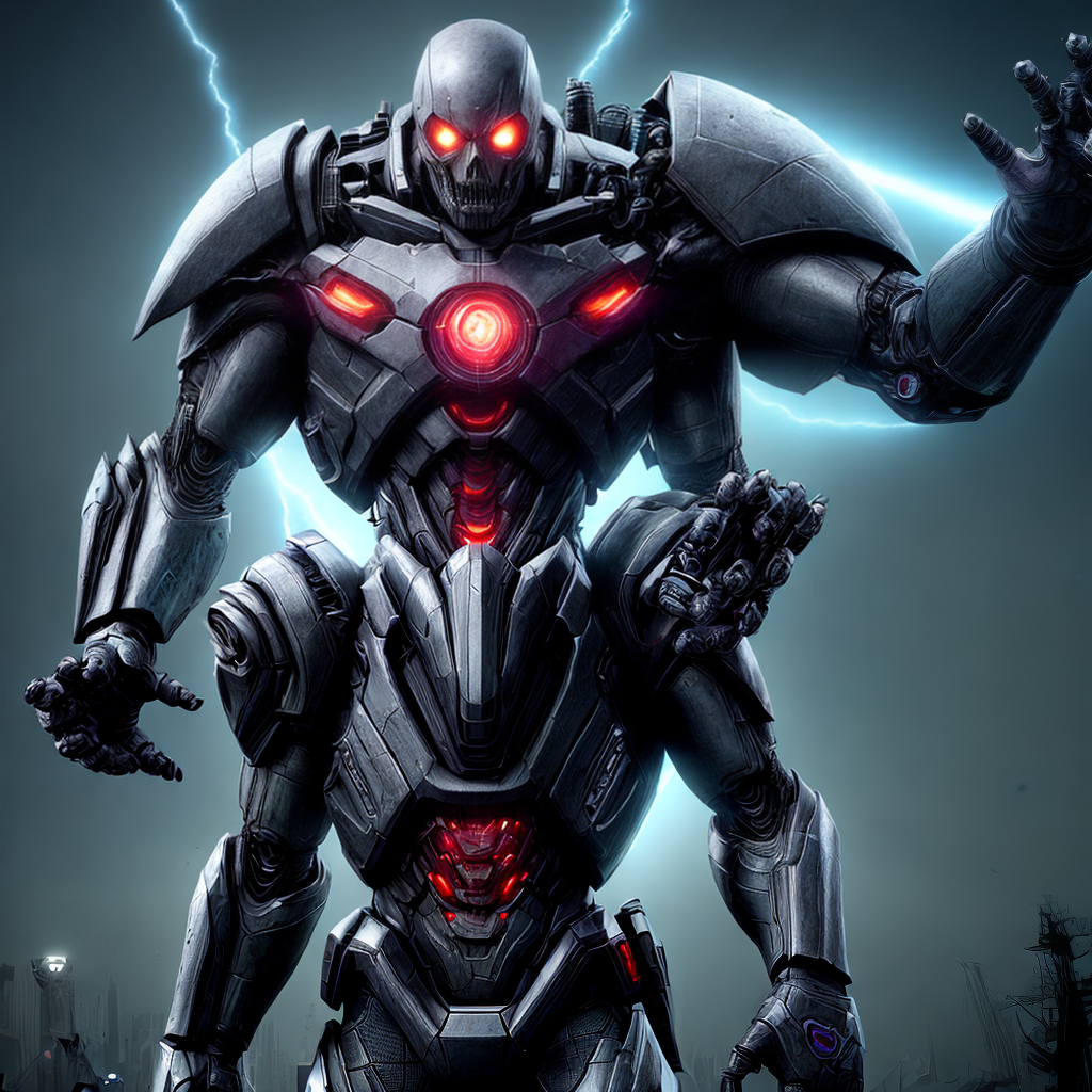 A Death Metal album cover with evil cyborg like humans being operated ...