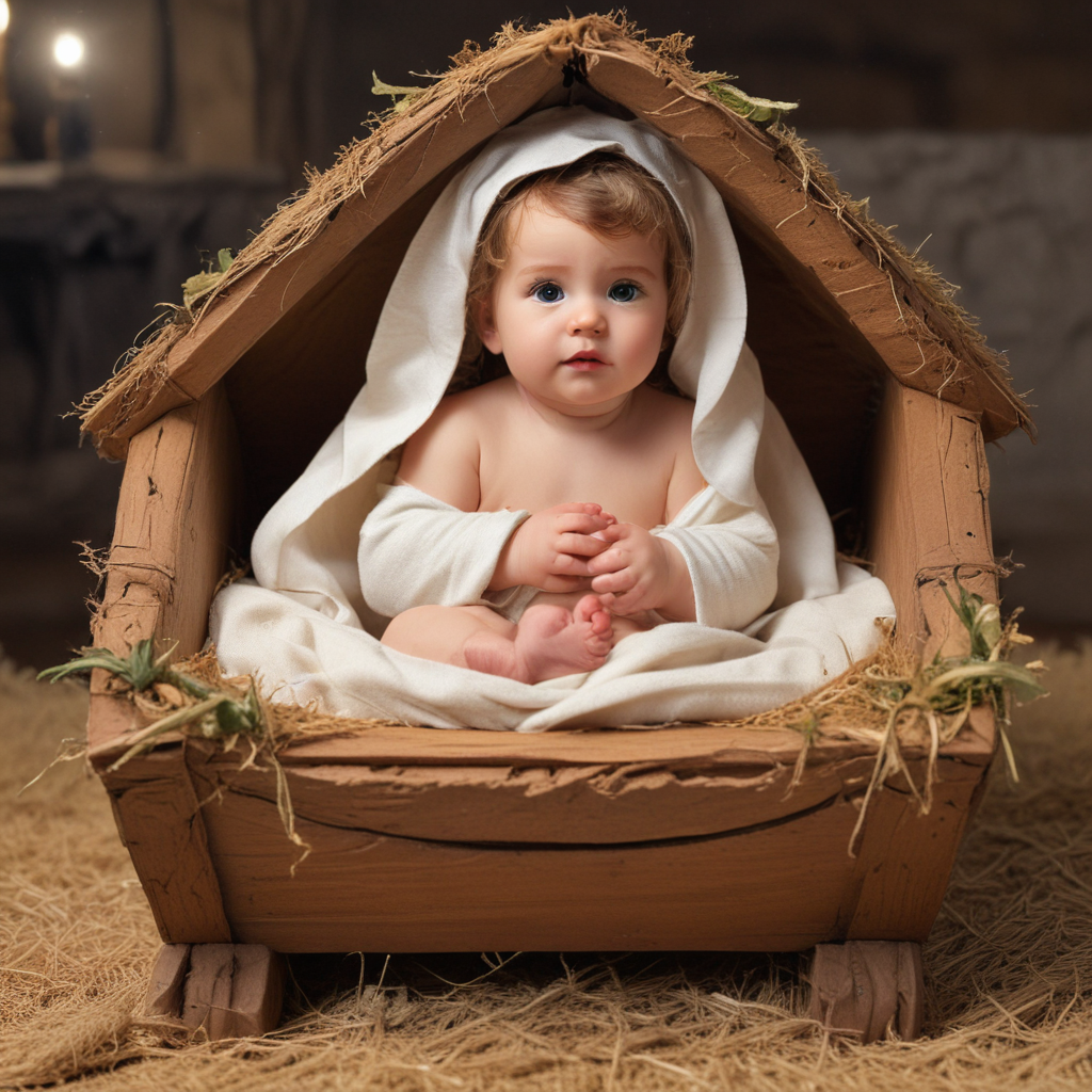 the baby Jesus in a manger