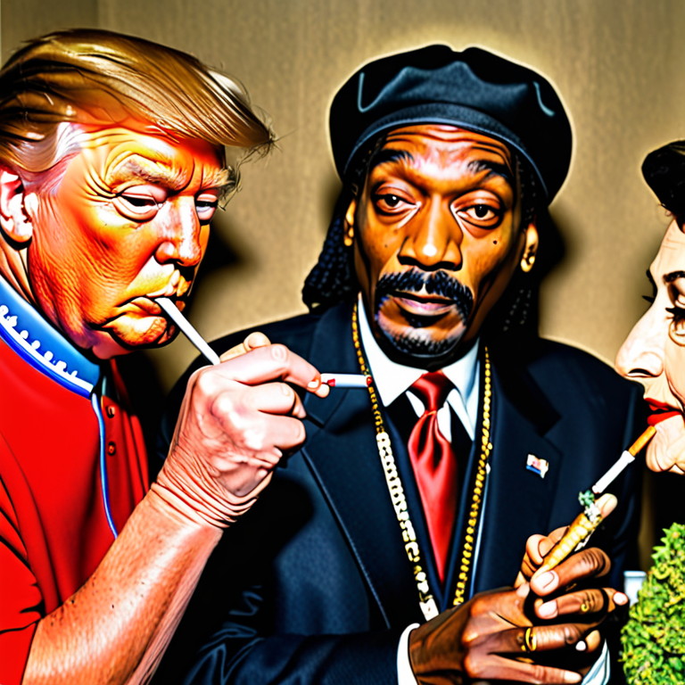 Free Ai Image Generator - High Quality and 100% Unique Images - iPic.Ai — Donald Trump smoking ...