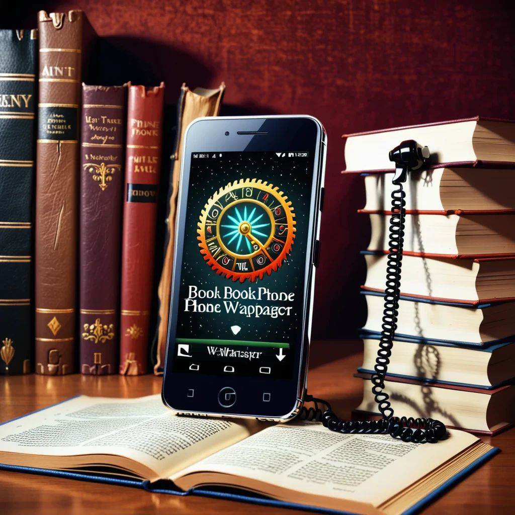 Creative Blend of Literature and Technology: A Phone Among Classic Books