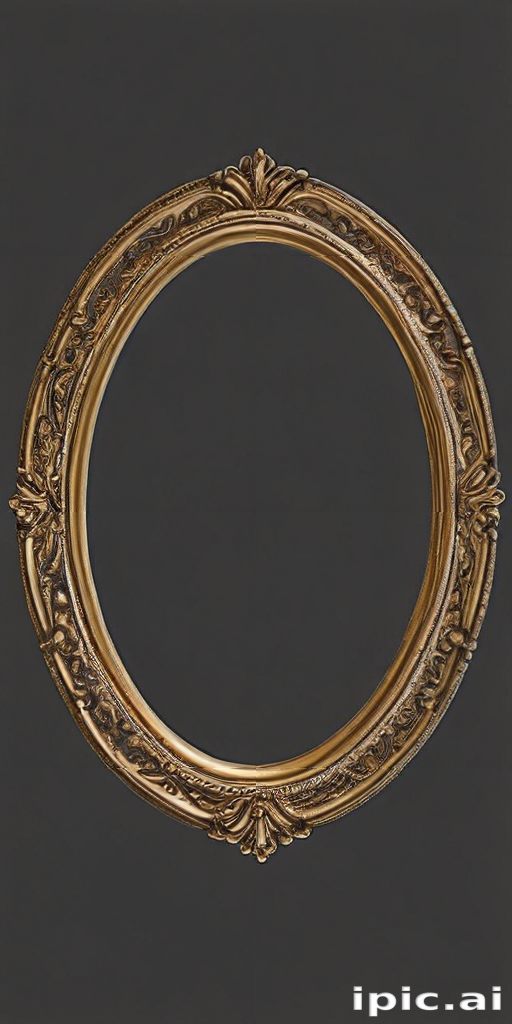 Elegant Vintage Oval Frame Ready for Your Favorite Artwork or Photo