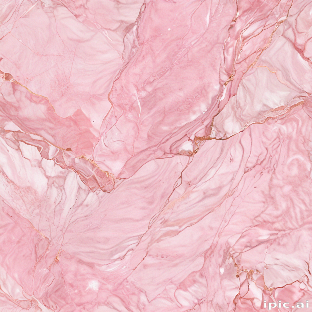 Delicate Pink Marble Texture with Subtle Veins and Gold Accents.