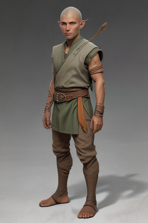 wood elf monk shortsword urchin