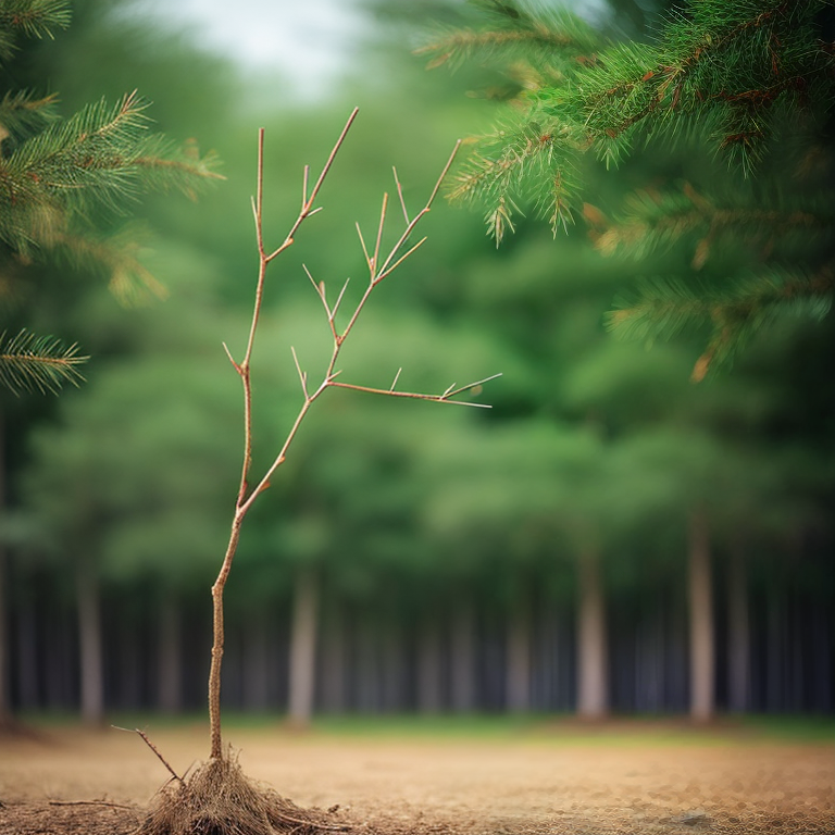trees with dry branches that turn into an arrow