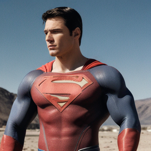 Superman with flexed arms