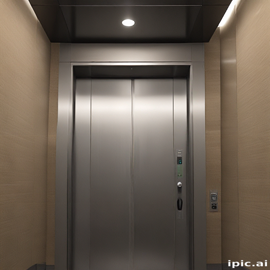 Modern Elevator Interior with Sleek Design and Soft Lighting Features