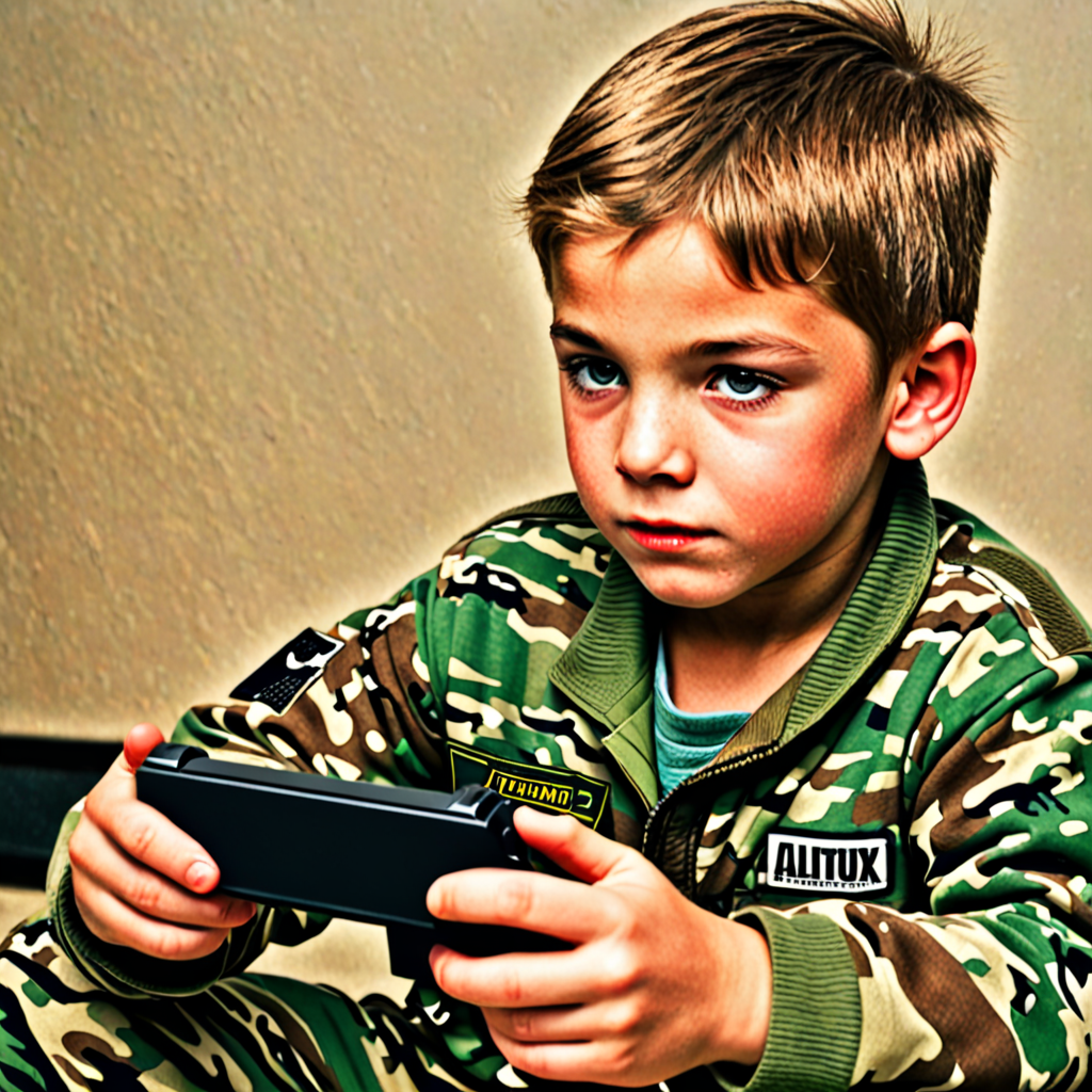 kid playing call of duty