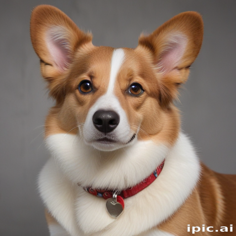 Adorable Corgi with Expressive Eyes and Fluffy Coat Posing Confidently