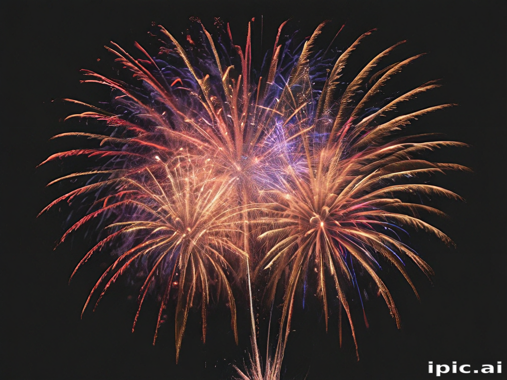 Spectacular Fireworks Display Lighting Up the Night Sky in Vibrant Colors