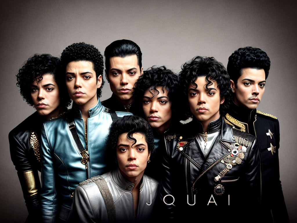 Album Cover 3 persons, circles, Michael Jackson, Freddie Mercury, Bruno ...