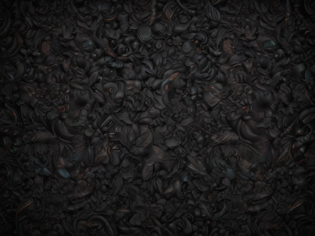 Intricate Patterns of Dark Swirls and Textures in Abstract Art