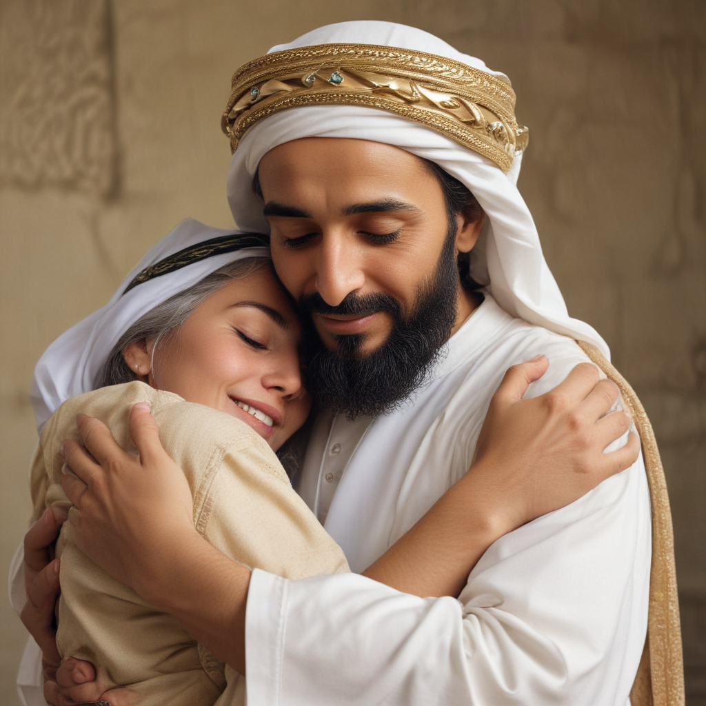 prophet mohammed hugging jesus