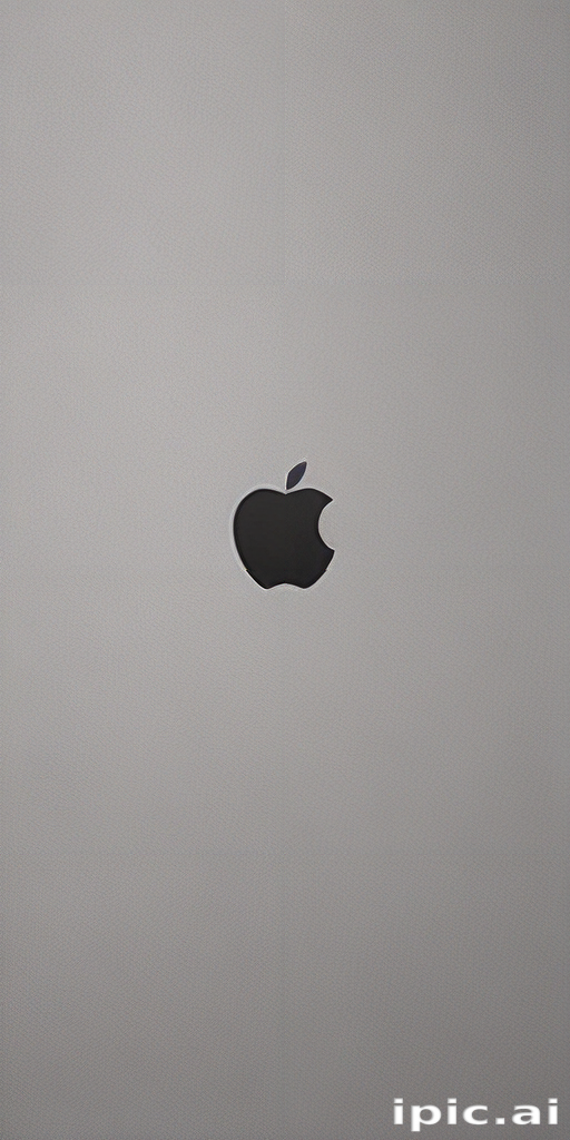 Minimalist Design Featuring Iconic Apple Logo on a Gray Background
